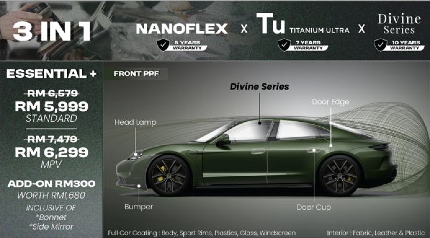 Ultimate 3 In 1 Car Protection | Essential+ Package